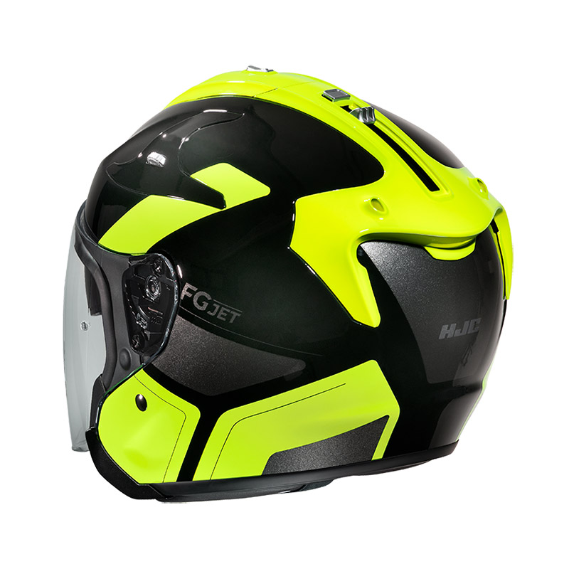 Casco HJC FG Jet Epen Negro Amarillo HJC 141803 MC3H Cascos Jet MotoStorm