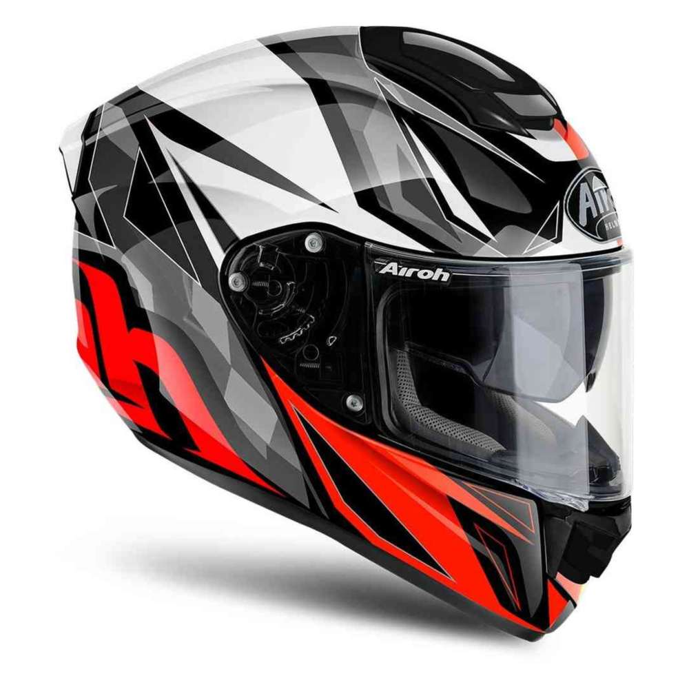 Airoh St 501 Thunder Helmet Red Gloss ST5TH55 Full Face Helmets | MotoStorm