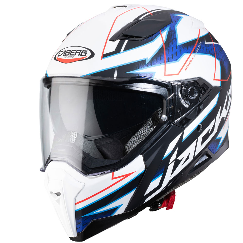 Caberg Jackal Techno Helmet White Blue Red C2NF00H7 Full Face Helmets ...