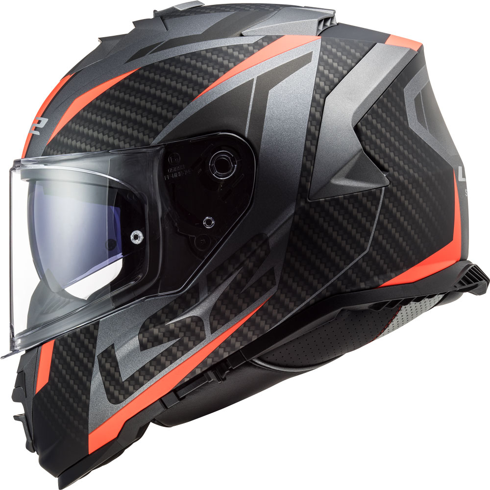 Ls2 Ff800 Storm Racer Matt Titanium Fluo Orange LS2-108002152 Full Face ...