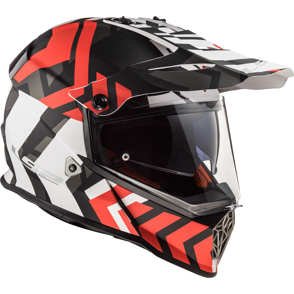 Ls2 Pioneer Mx436 Xtreme Matt Black Red LS2-404362532 Full Face Helmets ...