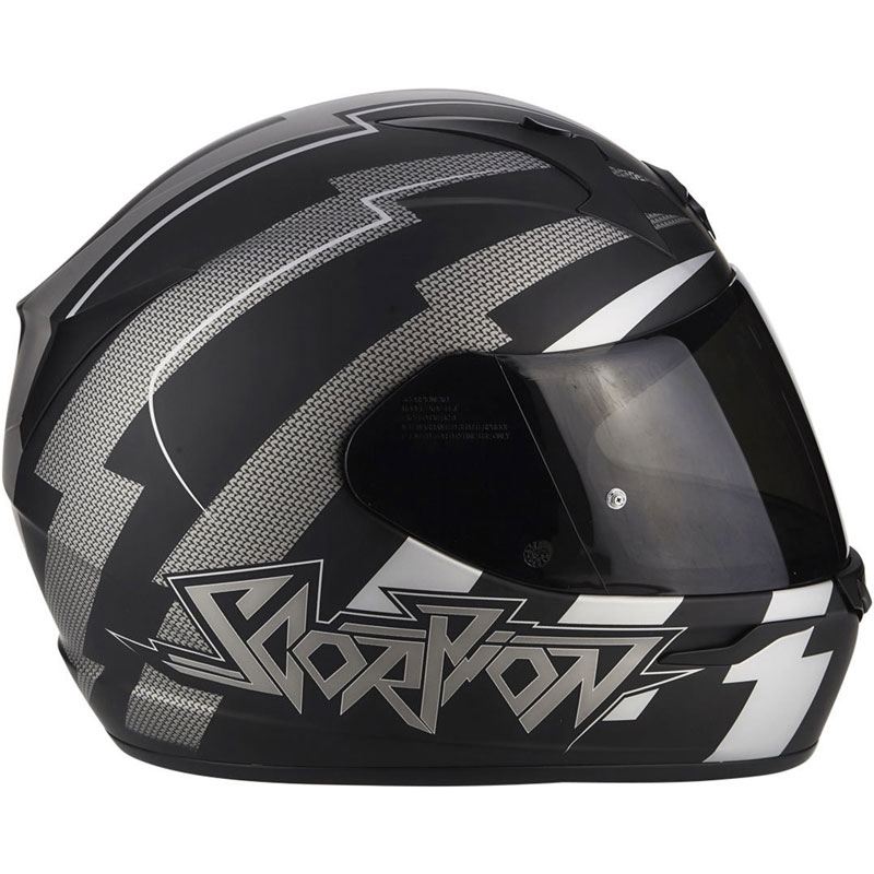 Scorpion Exo-390 Patriot Matt Black Silver 39-017-159 Full Face Helmets ...
