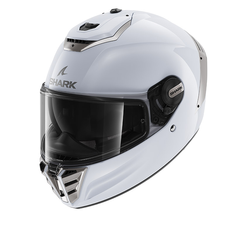 Shark Spartan RS Blank Helm Wei Silber MotoStorm de 