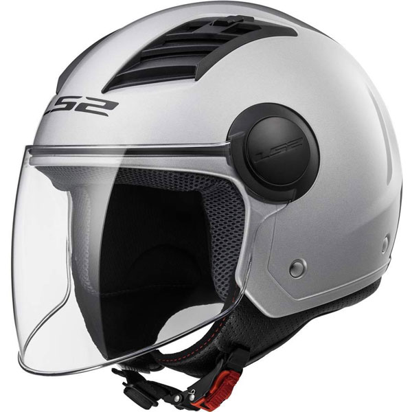 Ls2 Airflow L Of562 Solid Silver LS2-305625004 Jet Helmets | MotoStorm