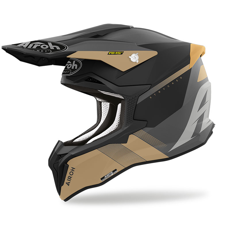 Airoh Strycker Blazer Helmet Gold Matt STBL35 Offroad Helmets | MotoStorm