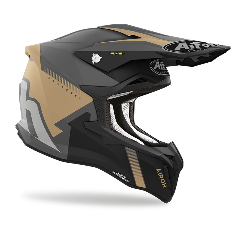 Airoh Strycker Blazer Helmet Gold Matt STBL35 Offroad Helmets | MotoStorm