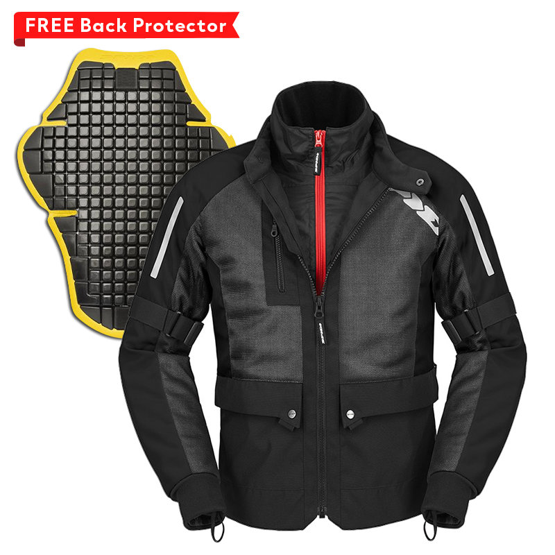 Spidi Net H2out Jacket Black + Back Protector | MotoStorm [en]